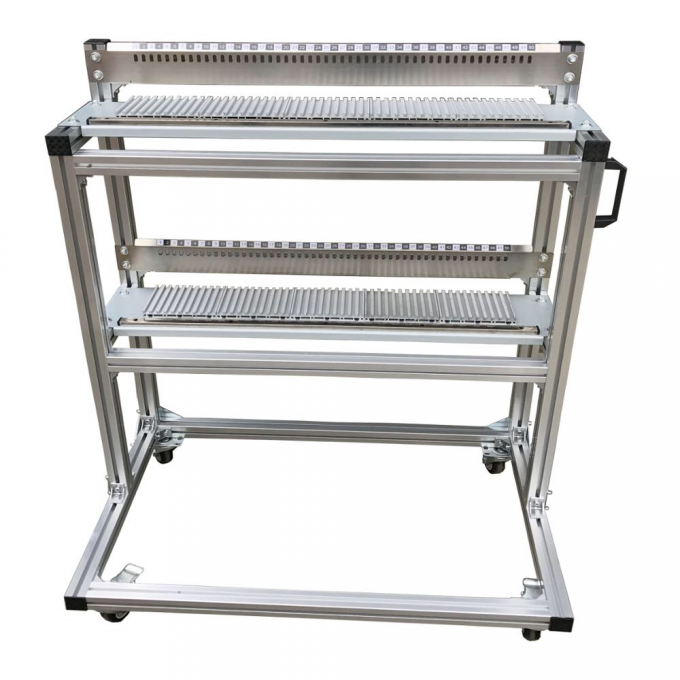 50pcs/Layer SMT Feeder Cart 4 Omni Directional Wheels Stainless Steel