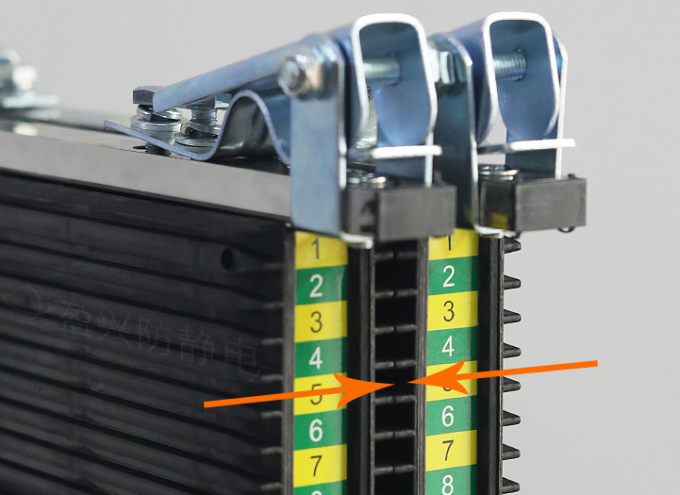 Anti Static ESD PCB Storage Racks Black Color Adjustable Clip Trolley