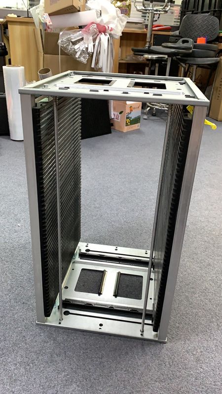 Gear Adjustable Metal SMT Magazine Rack PCB Carrier For SMT Production